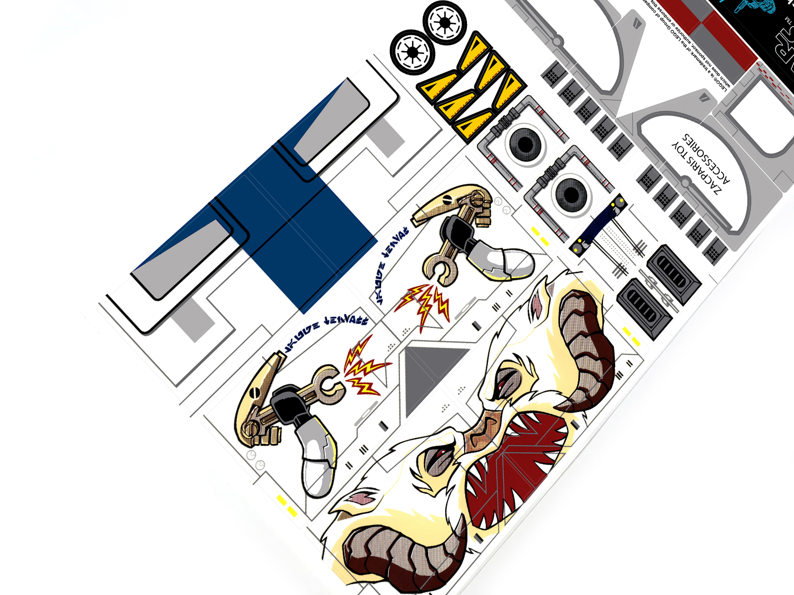 REPLACEMENT STICKERS for STAR WARS Set 10195 REPUBLIC GUNSHIP & AT-OT ...