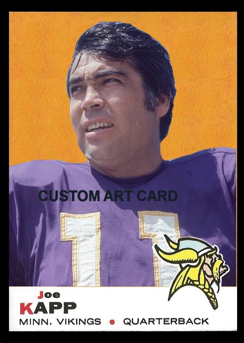 Joe Kapp Minnesota Vikings 1969 Style Custom Football Art Card | eBay