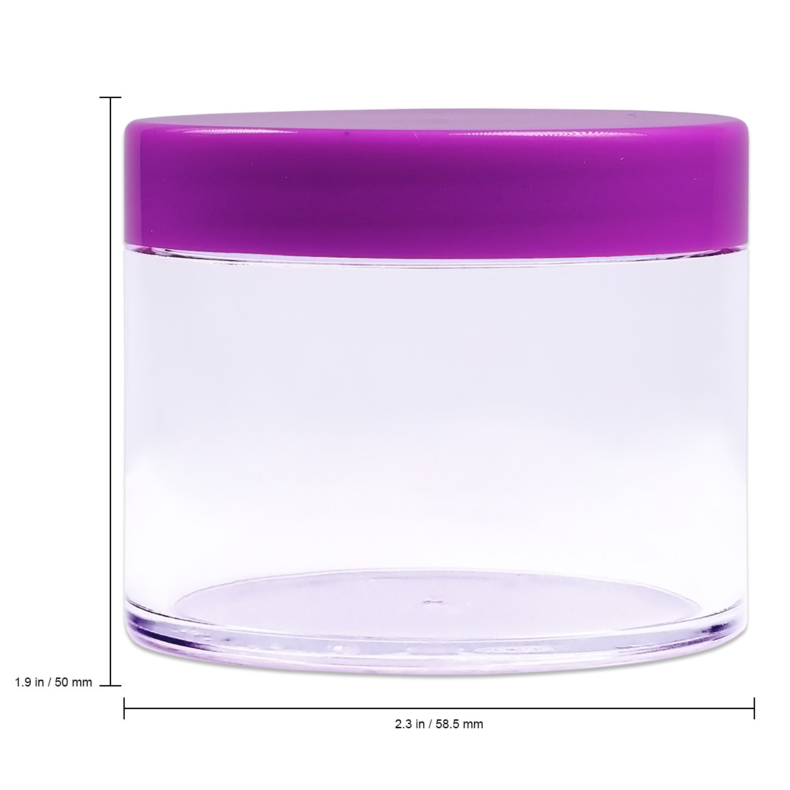 3 Pieces 2Oz/60g/60ml HQ Acrylic Leak Proof Clear Container Jars w ...