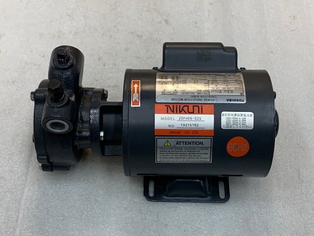 Nikuni 20FHD6-02S Regenerative Turbine Pump 1 PH AC100/200V 60Hz Motor ...