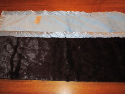 Koala Baby Blue Blanket Brown satin Trim Sherpa 30x40 | eBay