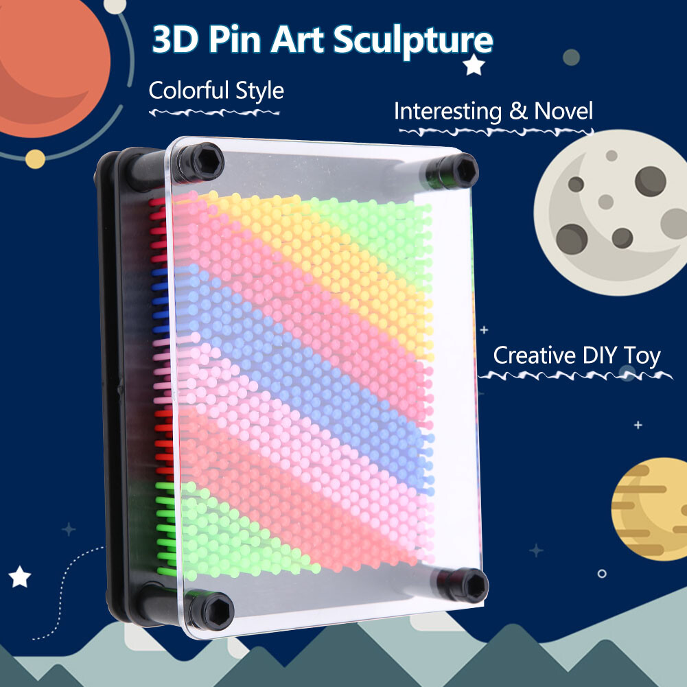 3D Pin Art Board Novel Pin Art Toy For Kids And Adult Gift Black Small ...