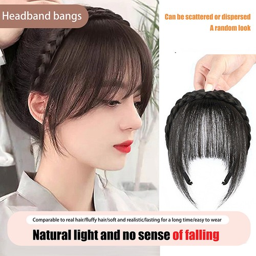 Wig Bangs Headband Synthetic Bangs Hair Extension Fake Fringe Natural ...