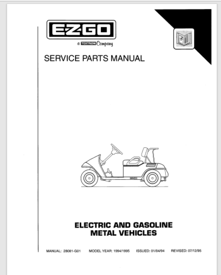 1995 Ezgo Golf Cart Manual El Diablo, EZGO Sepex Series High Speed