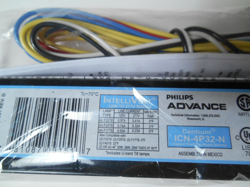Phillips Advance Centium Fluorescent Lamp Ballast ICN-2P32-N NOS | eBay