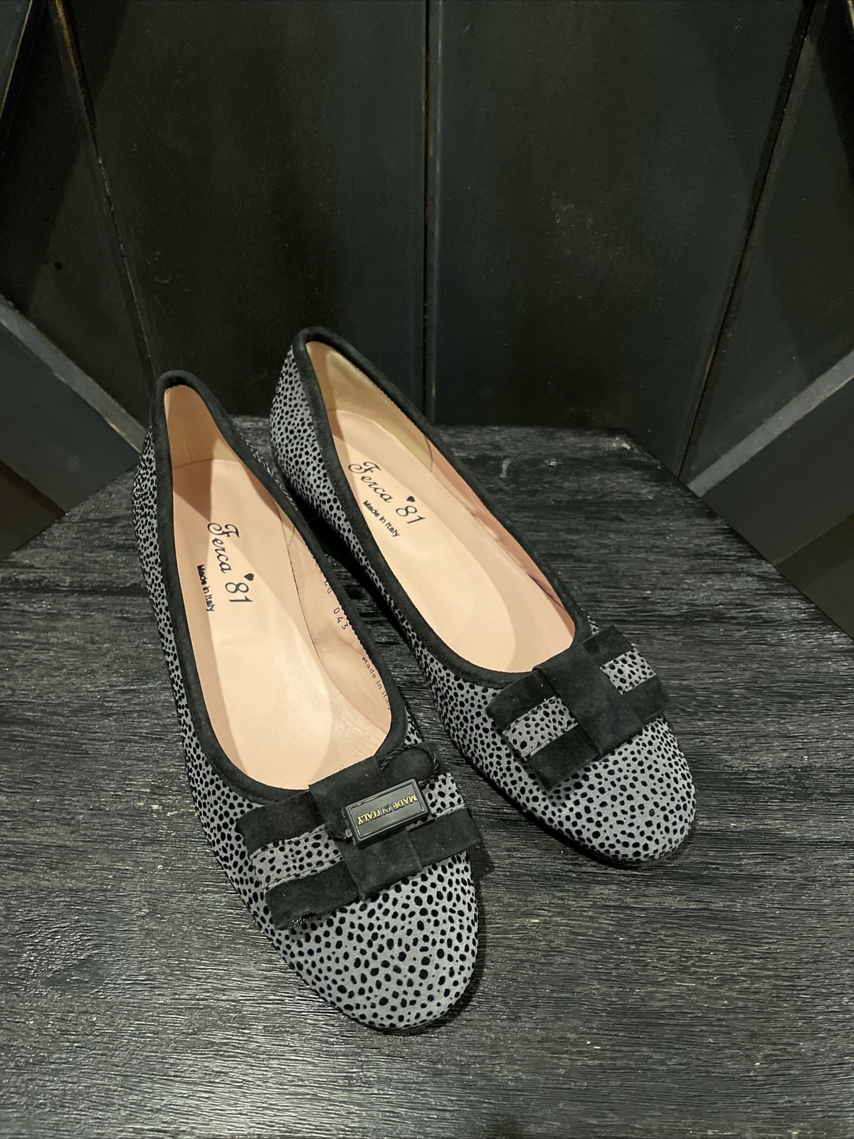 Ferca 81 Animal Print Suede Leather Italian Made Pump Shoes - Size 40 ...