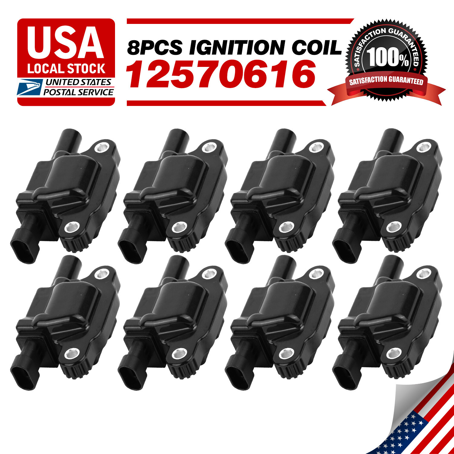 8X Square Ignition Coil OEM for Chevy Silverado 1500 GMC 5.3L 6.0L 6.2L ...