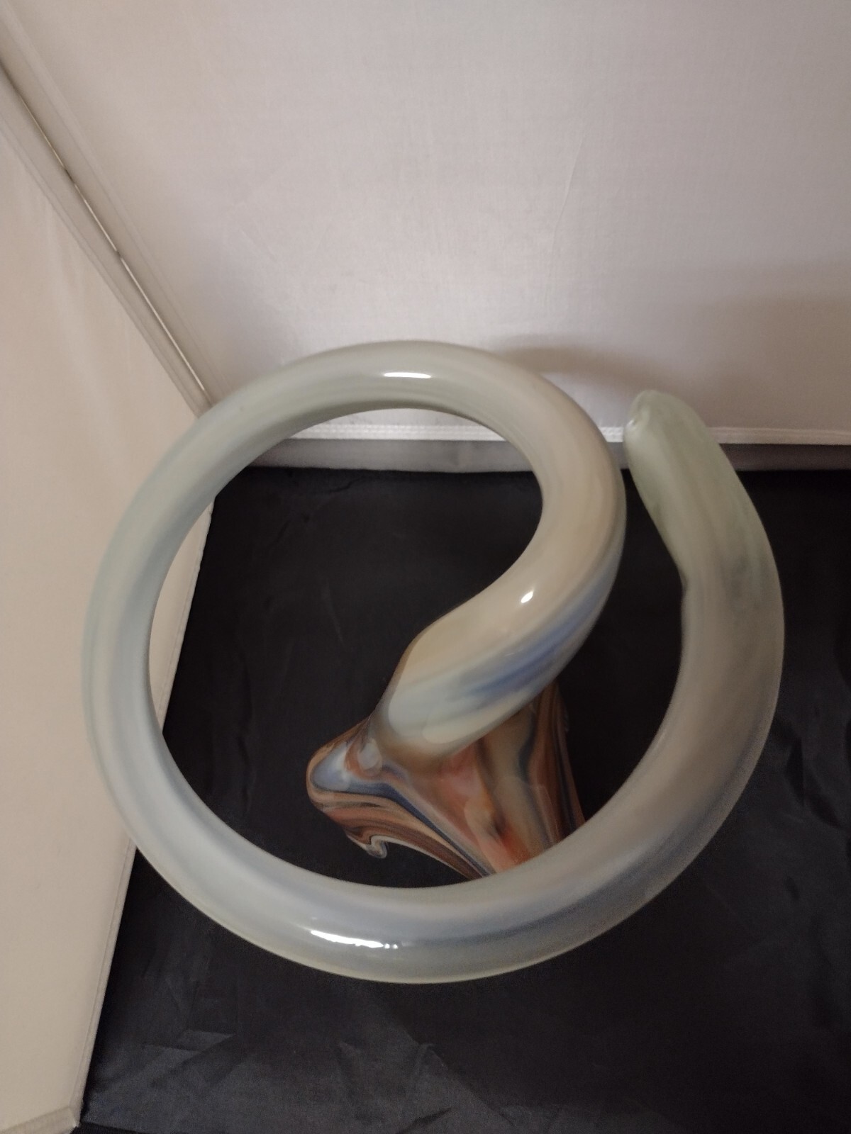 Mid-Century Hand Blown Art Glass MURANO/SOONER Coil Base Flared Trumpet ...