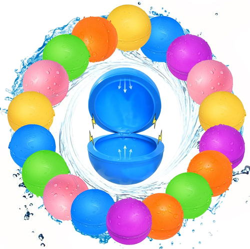 18Pcs Reusable Water Balloons, Pool Toys for Boys and Girls, Beach ...