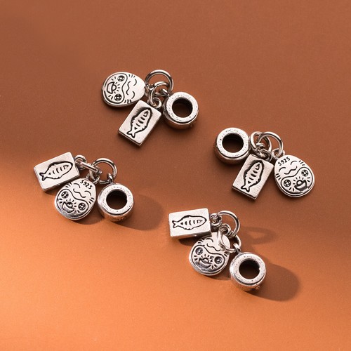 Sterling Silver Fortune Cat Fish European Dangle Charm Bead Pendant | eBay