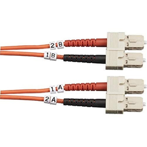 50-Micron Multimode Fiber Optic Value Patch Cable, Duplex, Zipcord ...