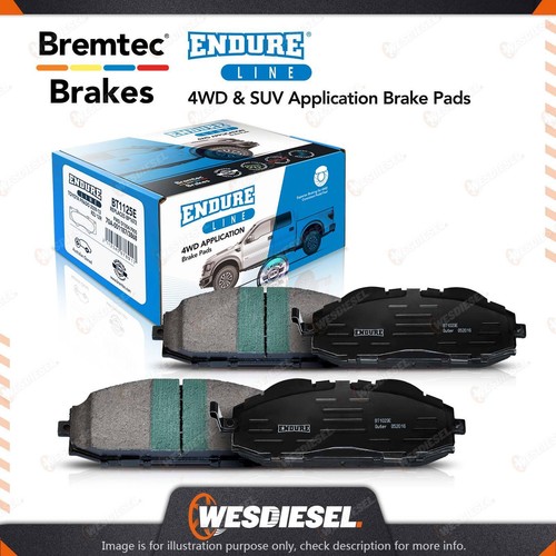 4 x Bremtec Endure 4WD Ceramic+ Disc Brake Pads BT2035E Refer Bendix ...