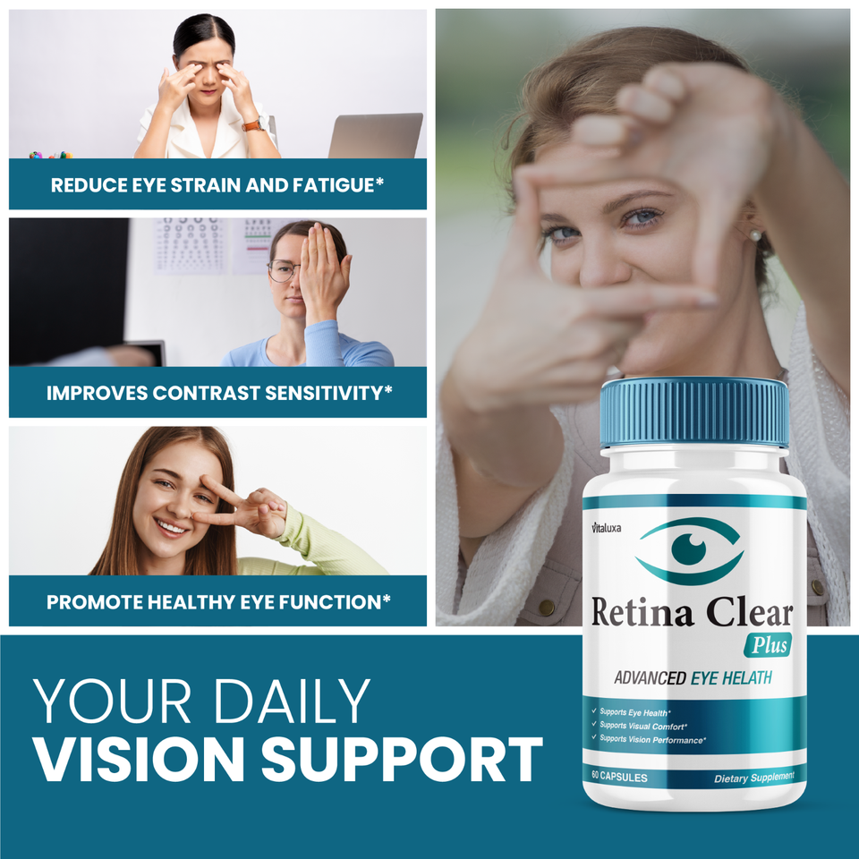 (3 Pack) Retina Clear Vision Support Supplement for Eye Health (180 ...