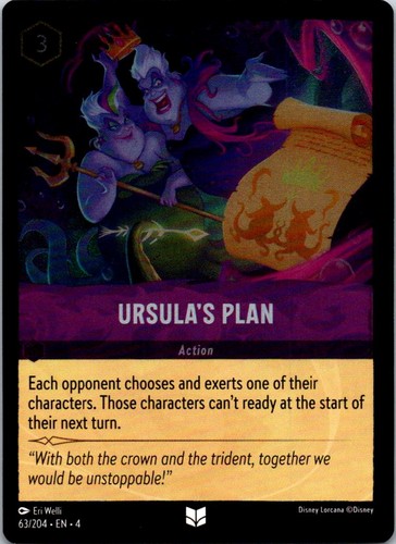 Ursula's Plan - 63/204 - Ursula's Return - Lorcana Foil - NM - B3G1 | eBay