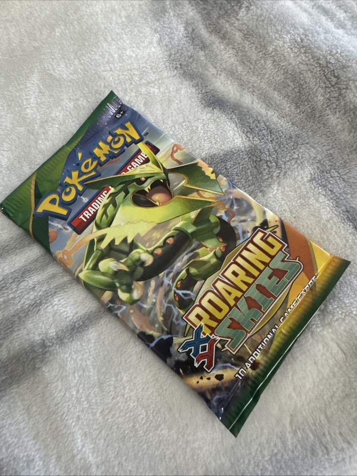 Pokemon Sealed Booster Pack XY Roaring Skies Rayquaza Pack Art New ...