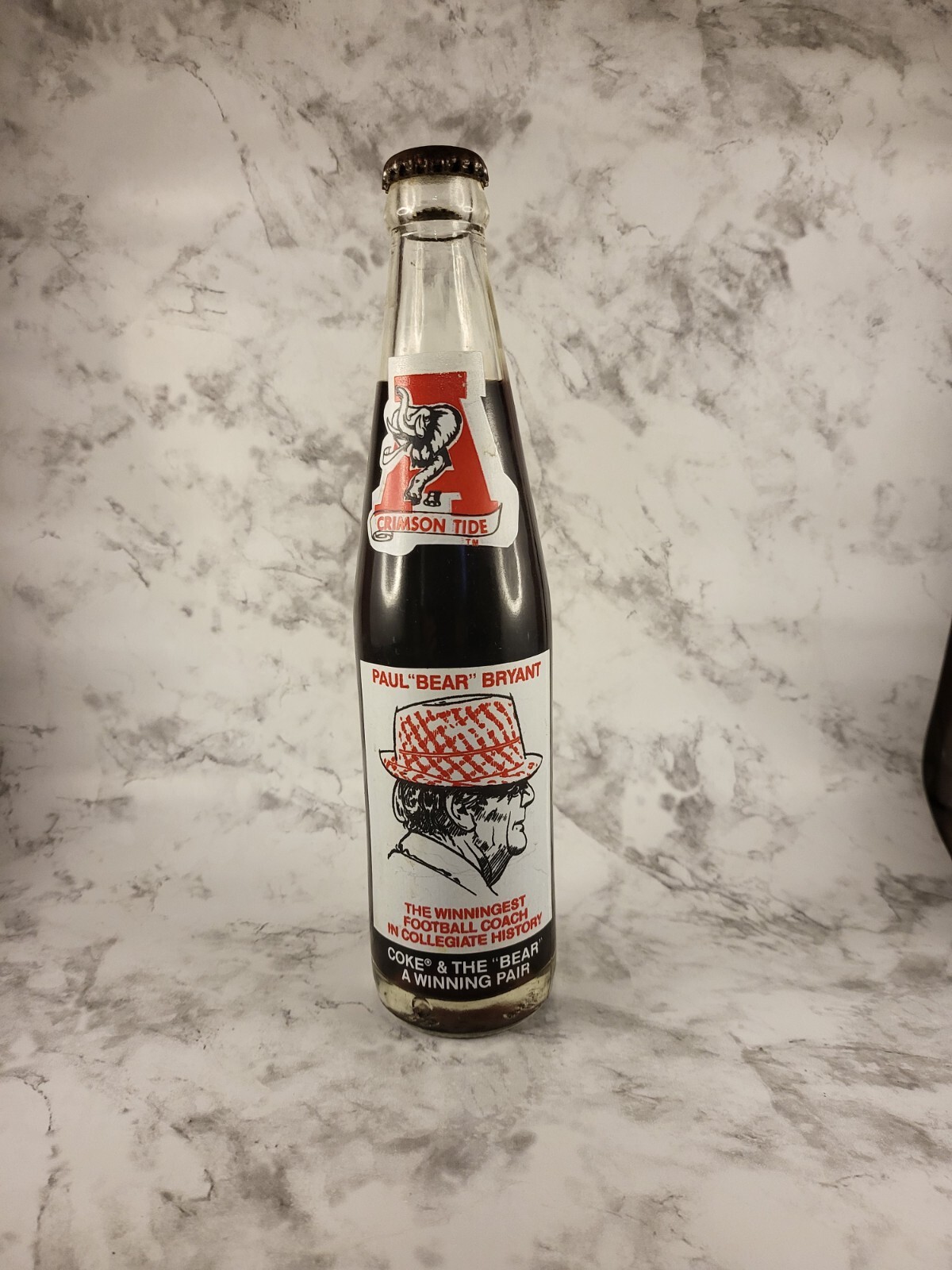 Coke Paul "Bear" Bryant Alabama Crimson Tide Bottle 1979 Unopened ...