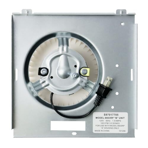 S97017705 Bathroom Fan Motor Assembly 100 Cfm 8663rp Replacement For