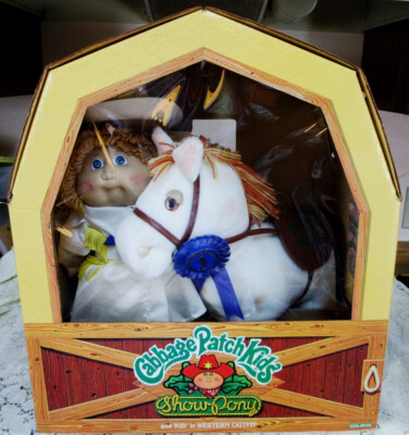 Rare 1984 CABBAGE PATCH SHOW PONY & KID w WESTERN OUTFIT NIB Edna ...