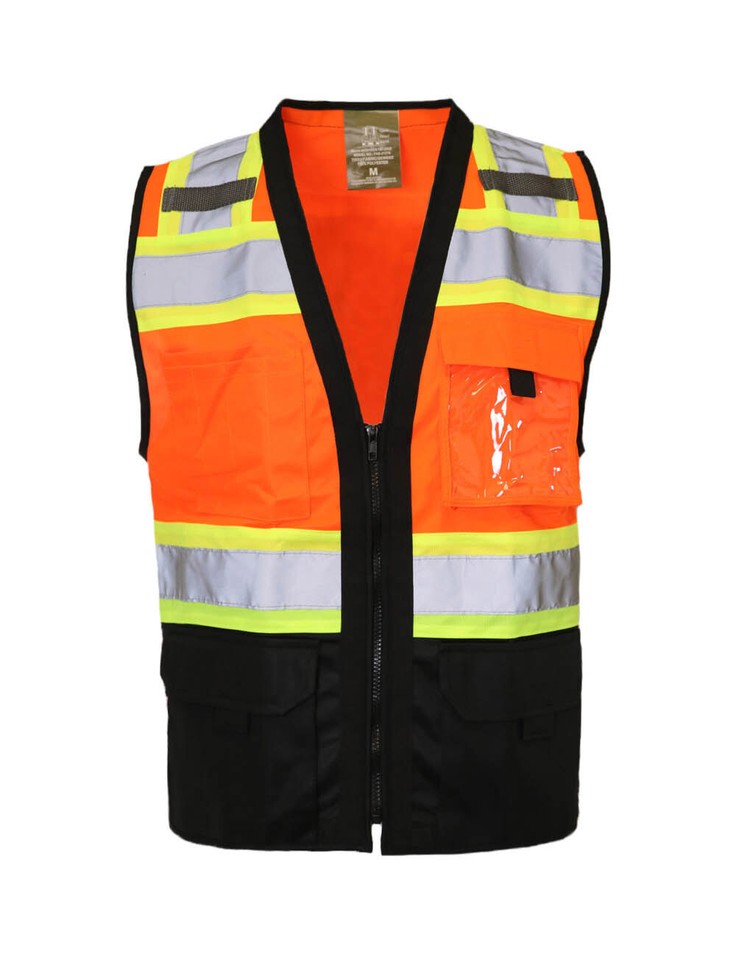 Men's High Visibility Safety Vest Class 2 Type R Reflective Neon Work ...