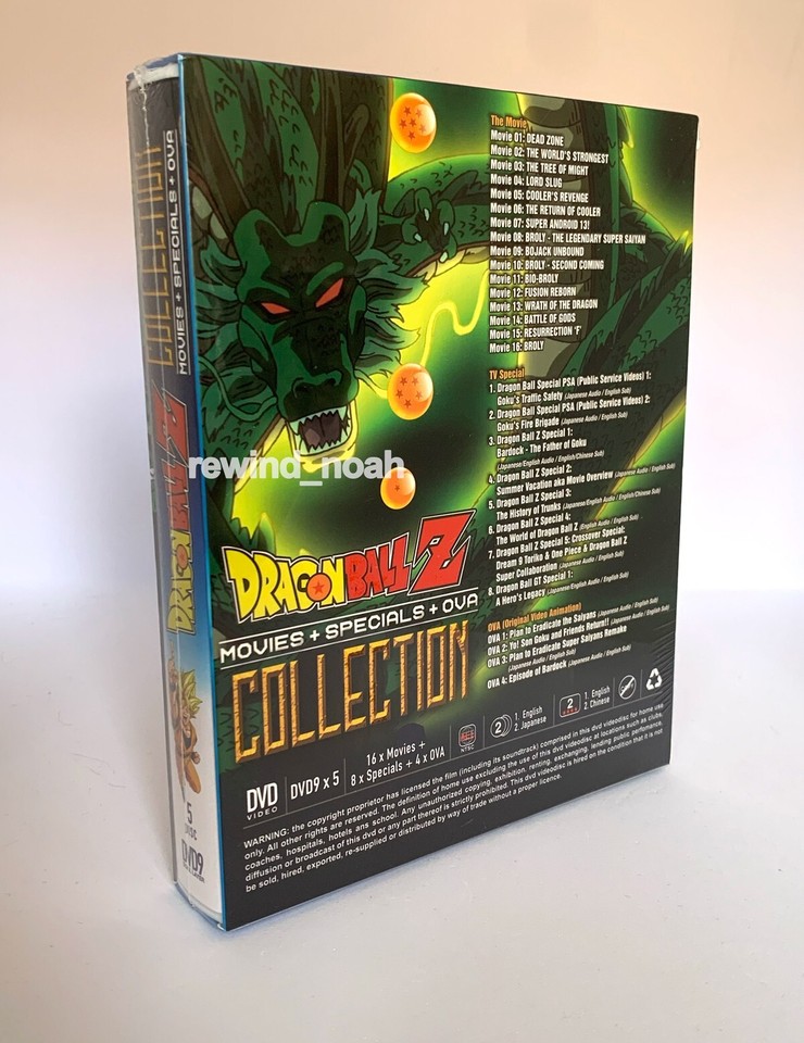 DVD Anime Dragon Ball Z Box Set Collection (16 Movies + 8 TV Specials ...