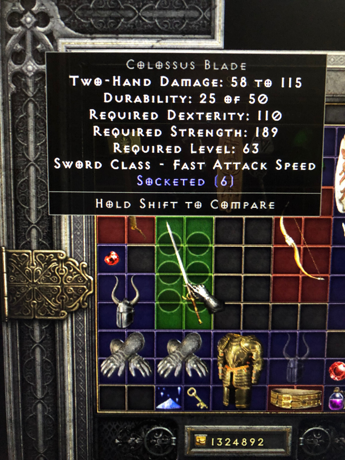 DIABLO 2: RESURRECTED 6 SOCKETS colossus blade PC SC | eBay