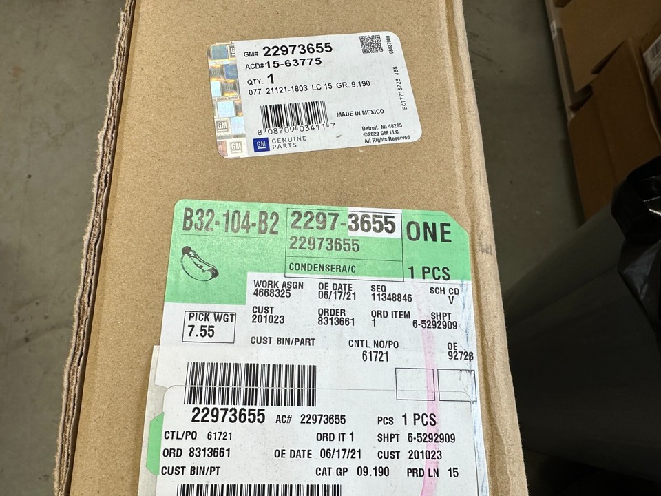 GM OEM NOS 22973655 AC Condenser 2010-2016 Cadillac SRX 2.8L 3.0L 3.6L ...