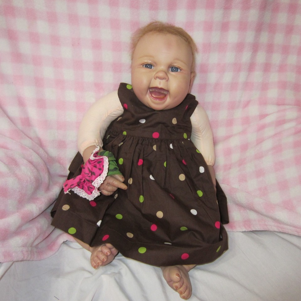 ADG Reborn Doll Sandy Open Mouth Smiling Weighted Realistic Cloth Body ...