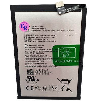 OnePlus Nord N100 Battery 5000mAh BLP813 BE2013 BE2015 BE2011 BE2012 ...