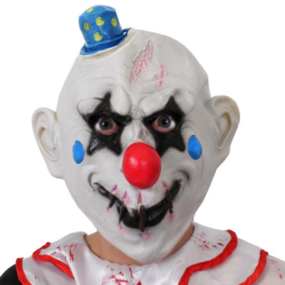 STITCHED LIPS CLOWN MASK HALLOWEEN LATEX KILLER SCARY HORROR FANCY ...