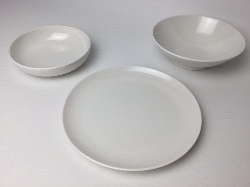 VTG Melmac Aztec Salad Plate Solid White Soup Dessert Bowl Completion ...