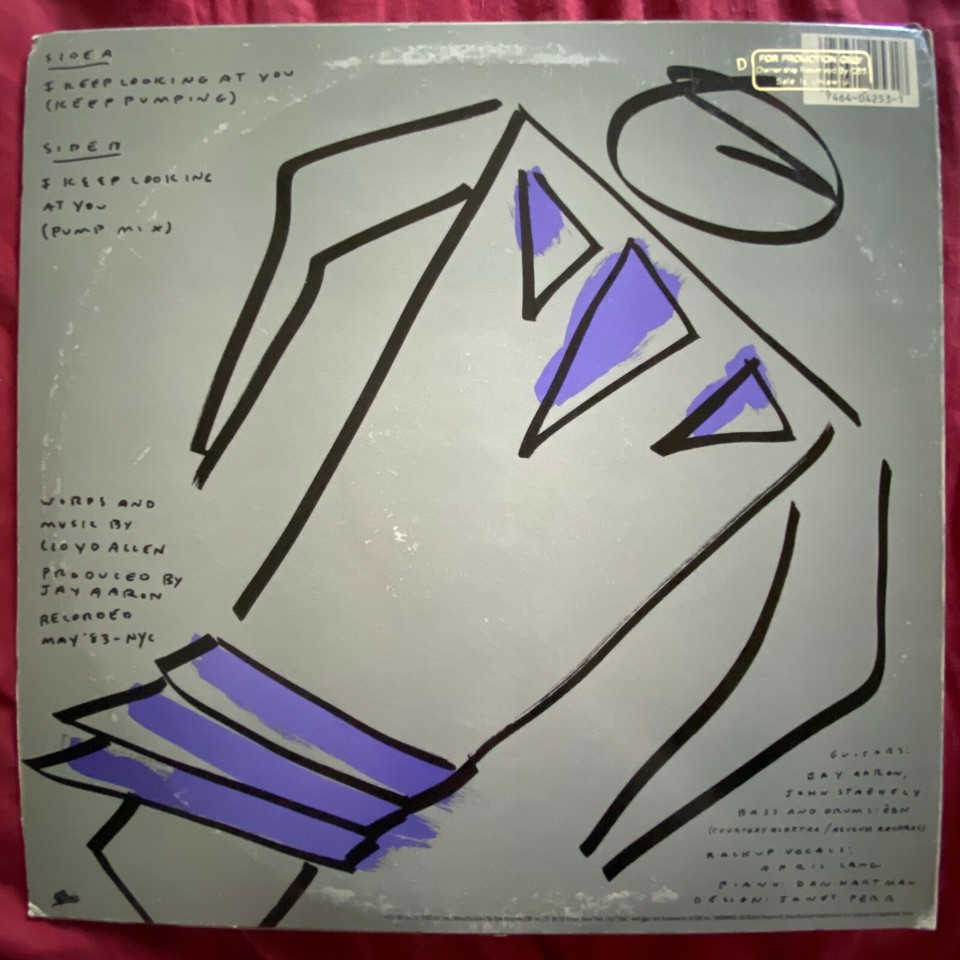 Lloyd Allen~I Keep Looking At You~1984 Epic Records Stereo LP~Synth Pop ...