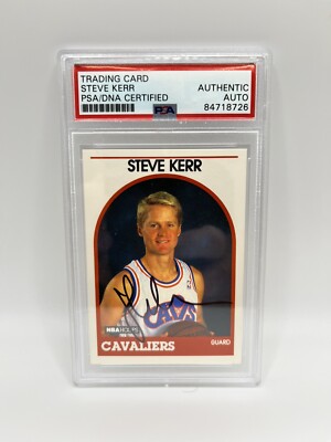 1989 Hoops STEVE KERR signed rookie card #351 | Bulls/Warriors ...