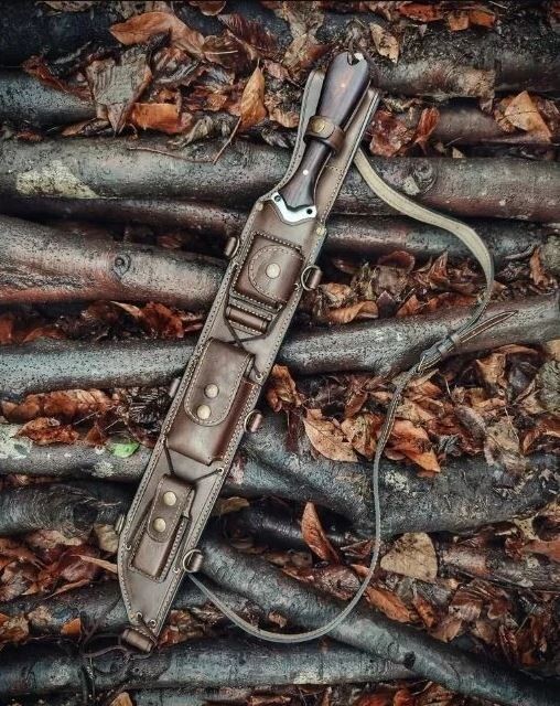 HANDMADE SPRING STEEL 5160 HUNTING FOREST FULL TANG MACHETE KNIFE ...