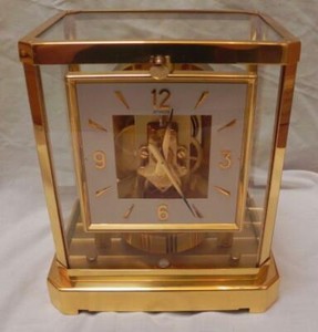 Vintage Jaeger Le Coultre Atmos Square Face Perpetual Movement Mantle ...