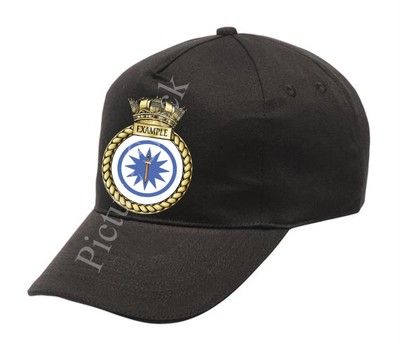 HMS EXAMPLE SHIPS CREST PRINTED ON A BASEBALL CAP. ROYAL NAVY. | eBay UK