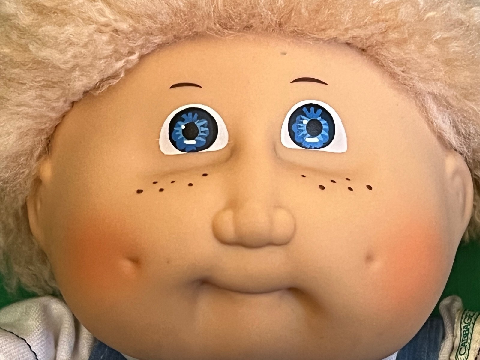 Vtg Jesmar Cabbage Patch Kids Boy, Tan Wheat Fuzzy Hair, Blue Eyes ...