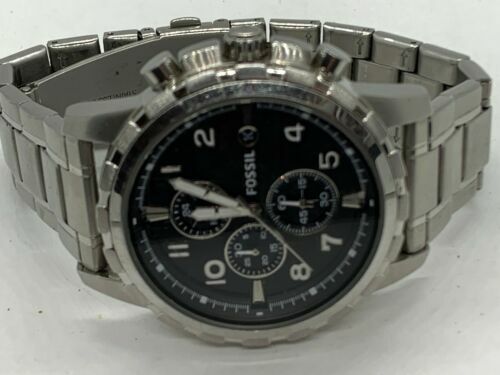 Fossil FS4542 Men's Watch Stainless Steel Bracelet Black Analog Dial ...