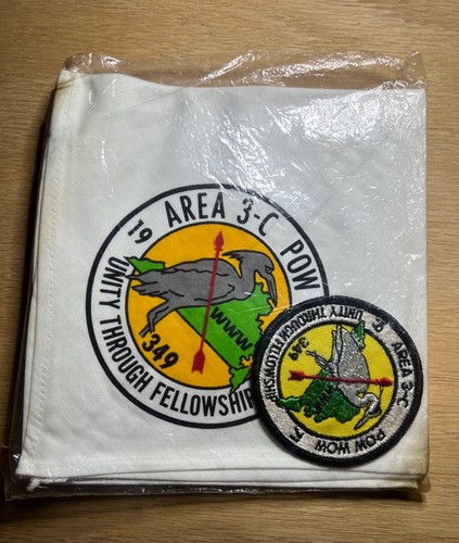 1971 OA Area 3-C POW WOW Patch and Neckerchief Boy Scouts Order of the ...