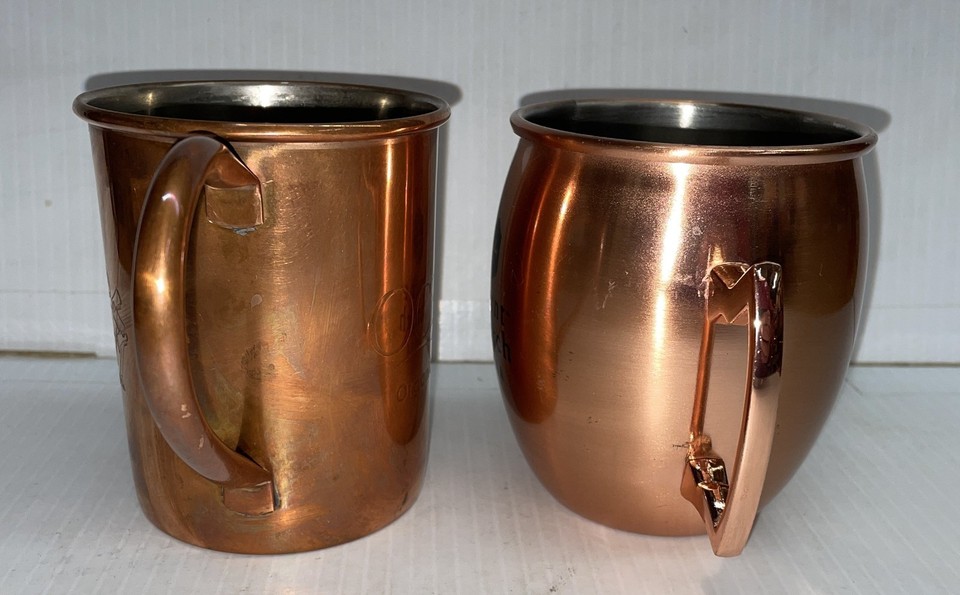 Moscow Mule Copper Mugs, Lot of 2, Ocean Organic/Tiki's & Burnt Church ...