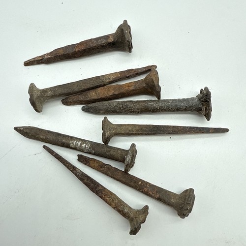 Lot Of Nails Square Wrought Iron Vintage Rustic Decorative Historic ...