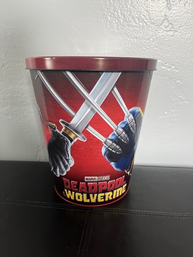 Deadpool And Wolverine Movie Collectible Metal Popcorn Bucket with Lid ...