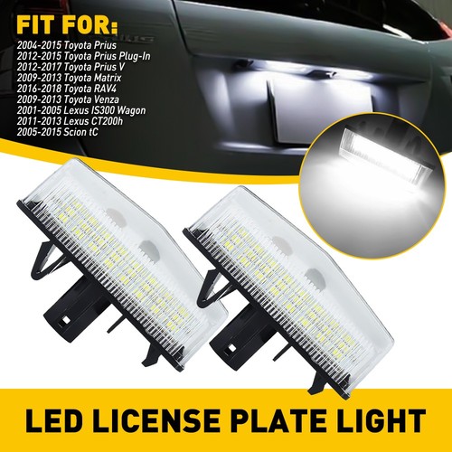 2X SUPER BRIGHT License LED Plate Light Housing 2016-2018 For Toyota ...