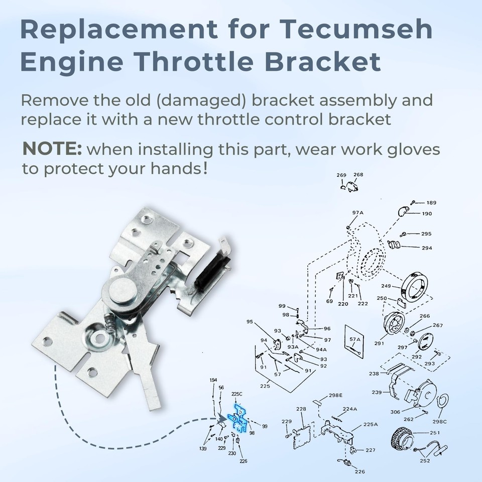 34677 Throttle Control Assembly Replacement for Tecumseh Engine Models ...