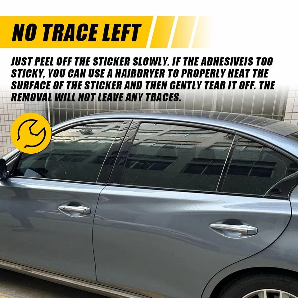 10X Car Chrome Delete Window Trim Sticker For Infiniti Q50 2014-2024 ...