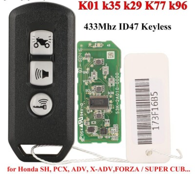 Fits Honda 434Mhz Complete Transponder Remote Key | eBay Australia
