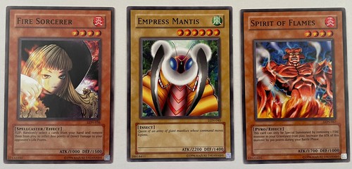 Yu-gi-oh Labyrinth Nightmares LON Empress Mantis, Fire Sorcerer ...