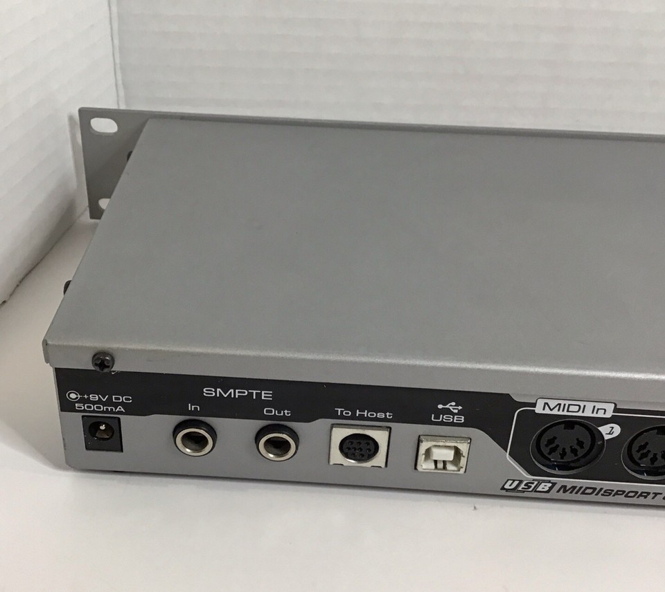 M-Audio MIDIsport USB 8x8/S MIDI Interface 19" Rack Mount SMPTE Read ...