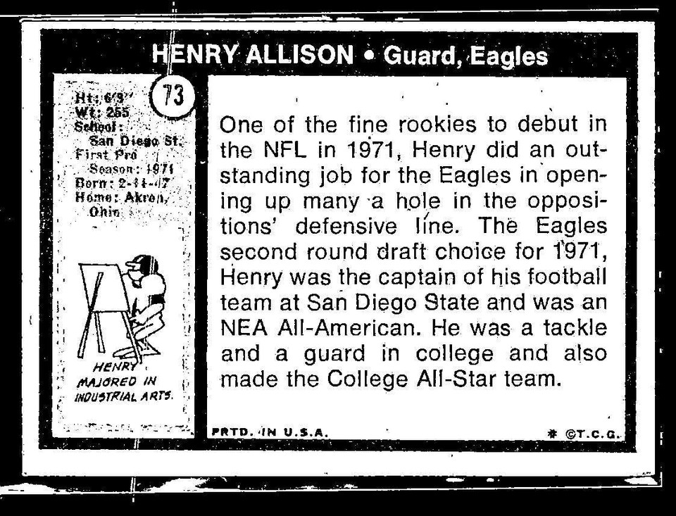 1972 Topps #73 Henry Allison VG | eBay