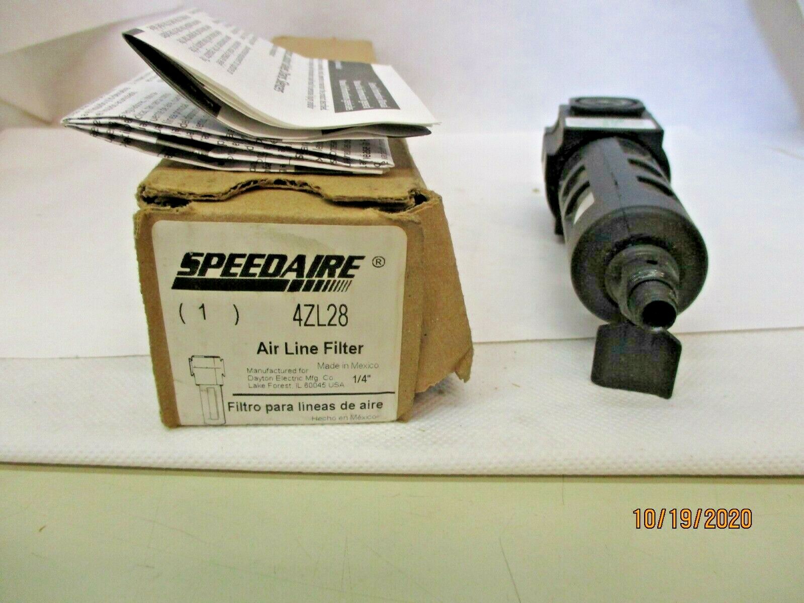 NEW SPEEDAIRE 4ZL28 COMPRESSED AIR LINE FILTER | eBay