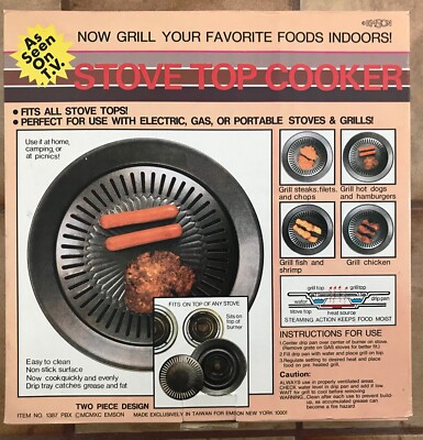 New In Box EMSON STOVE TOP COOKER AS SEEN ON TV EMSON You Can Grill ...